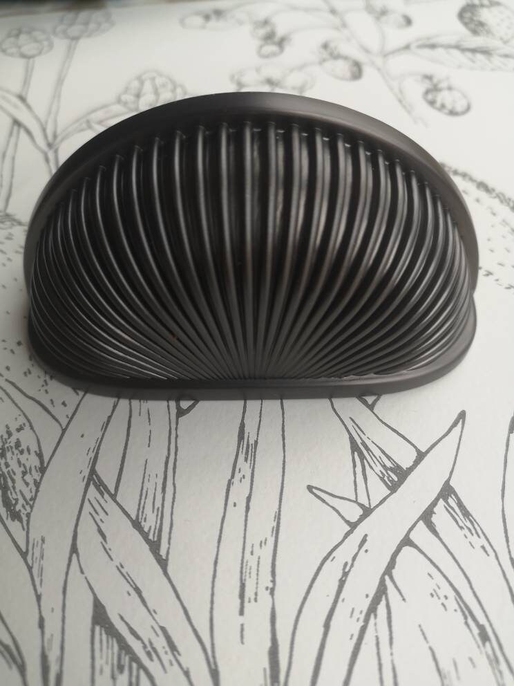 Gunmetal Grey Clam Shell Drawer Pull/gray Cup Shaped Cabinet - Etsy ...