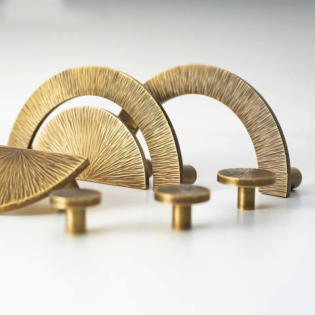 Bronze Semi Circle Handle/brass Demi Lune Drawer Pull/kitchen Hardware ...