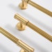 Matte Gold Line Texture Bar Handle/gold Cabinet Pull With - Etsy UK