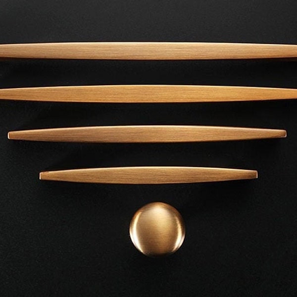 Champagne Brass Cabinet Handles - Etsy