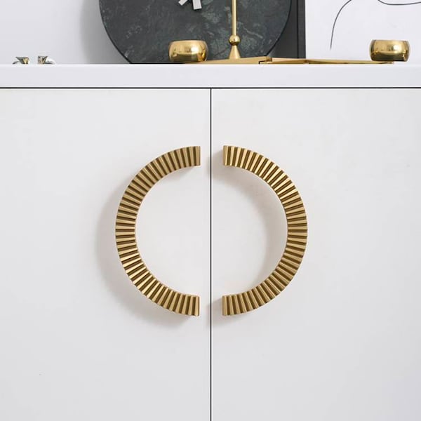 Half Circle Drawer Pulls Gold - Etsy