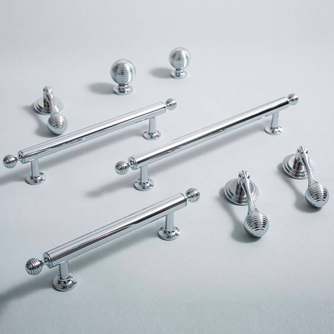 Silver Ball Finial Cabinet Bar Handle/unusual Silver Ball Design ...