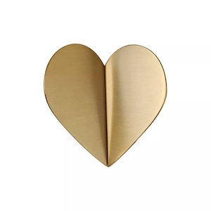 Pair of Heart Shaped Drawer Handles/flush Fitting Handles/heart Shaped ...