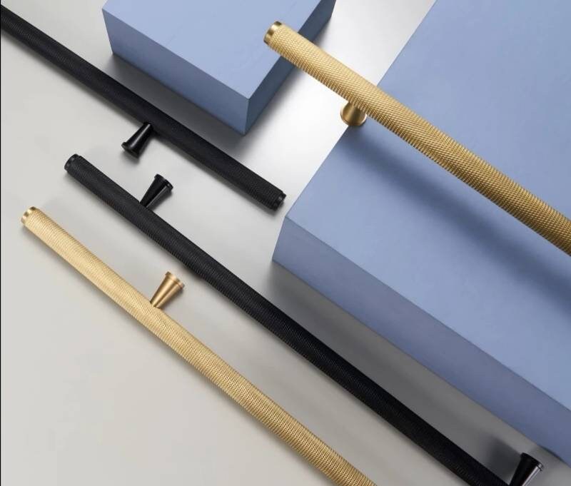 Black Knurled Texture Bar Handle/matte Black Cabinet Handle - Etsy