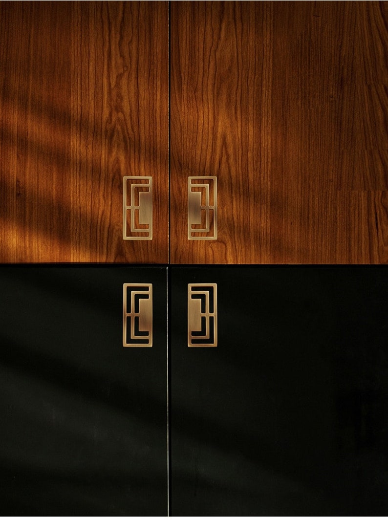 Geometric Square Design Cabinet Drawer Pull/contemporary - Etsy UK