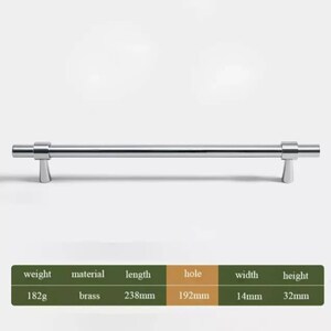 Shiny Silver Classic Cabinet Bar Handle/silver Cabinet Pull/brass ...