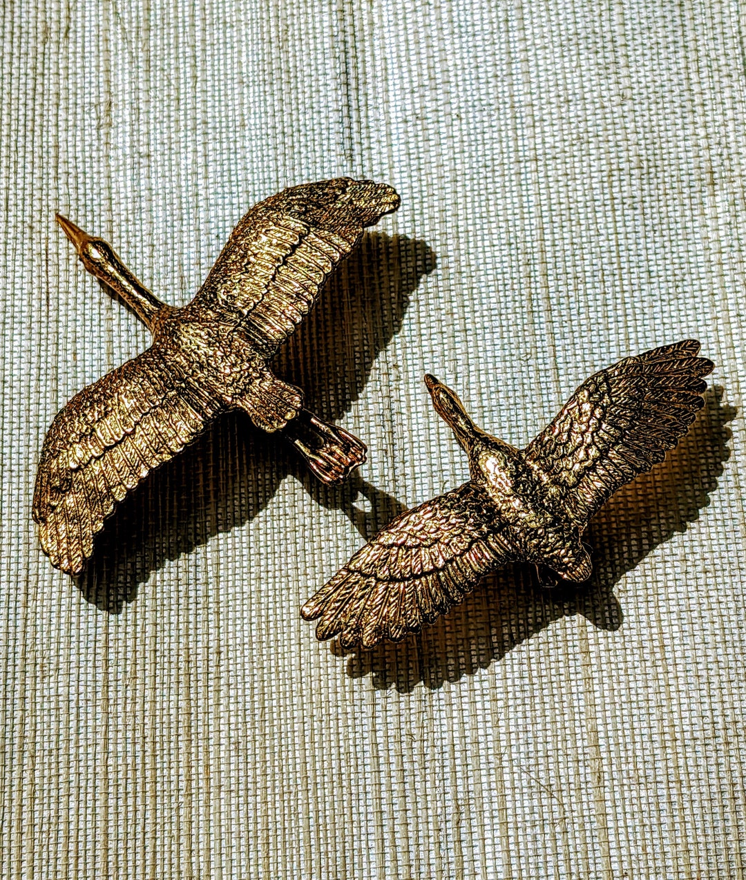 Brass Flying Egret Cabinet Pull/gold Crane Door Handle/stork Shaped ...