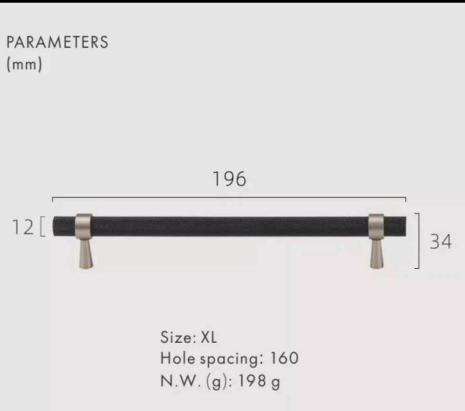 Black and Silver Knurled Texture Cabinet Handle/improved Grip | Etsy