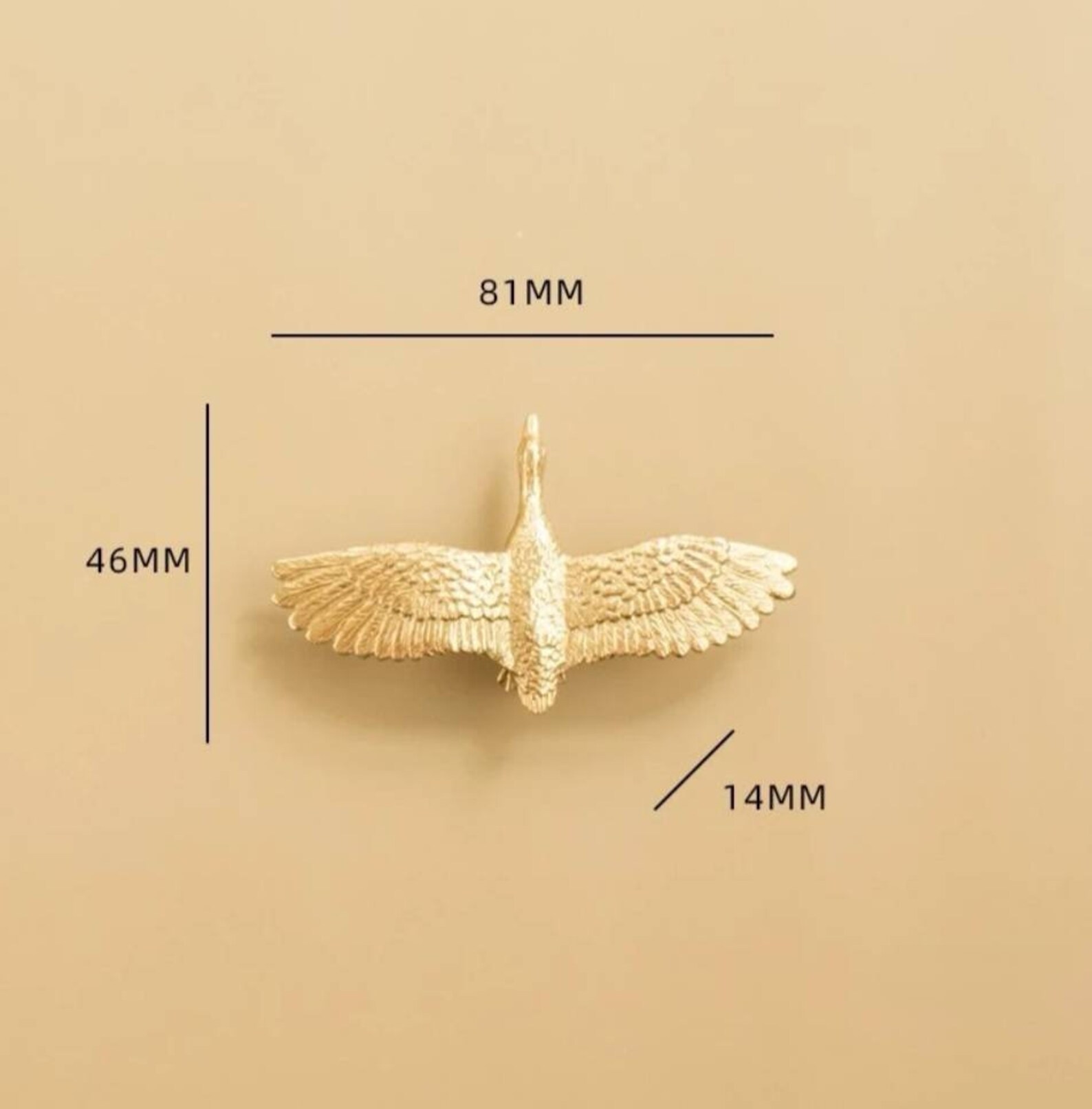 Brass Flying Egret Cabinet Pull/gold Crane Door Handle/stork - Etsy UK