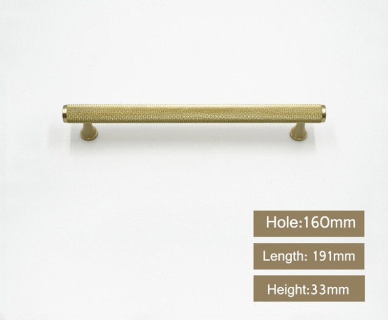 Plain Gold Brass Knurled Texture Cabinet Bar Handle/brass - Etsy UK