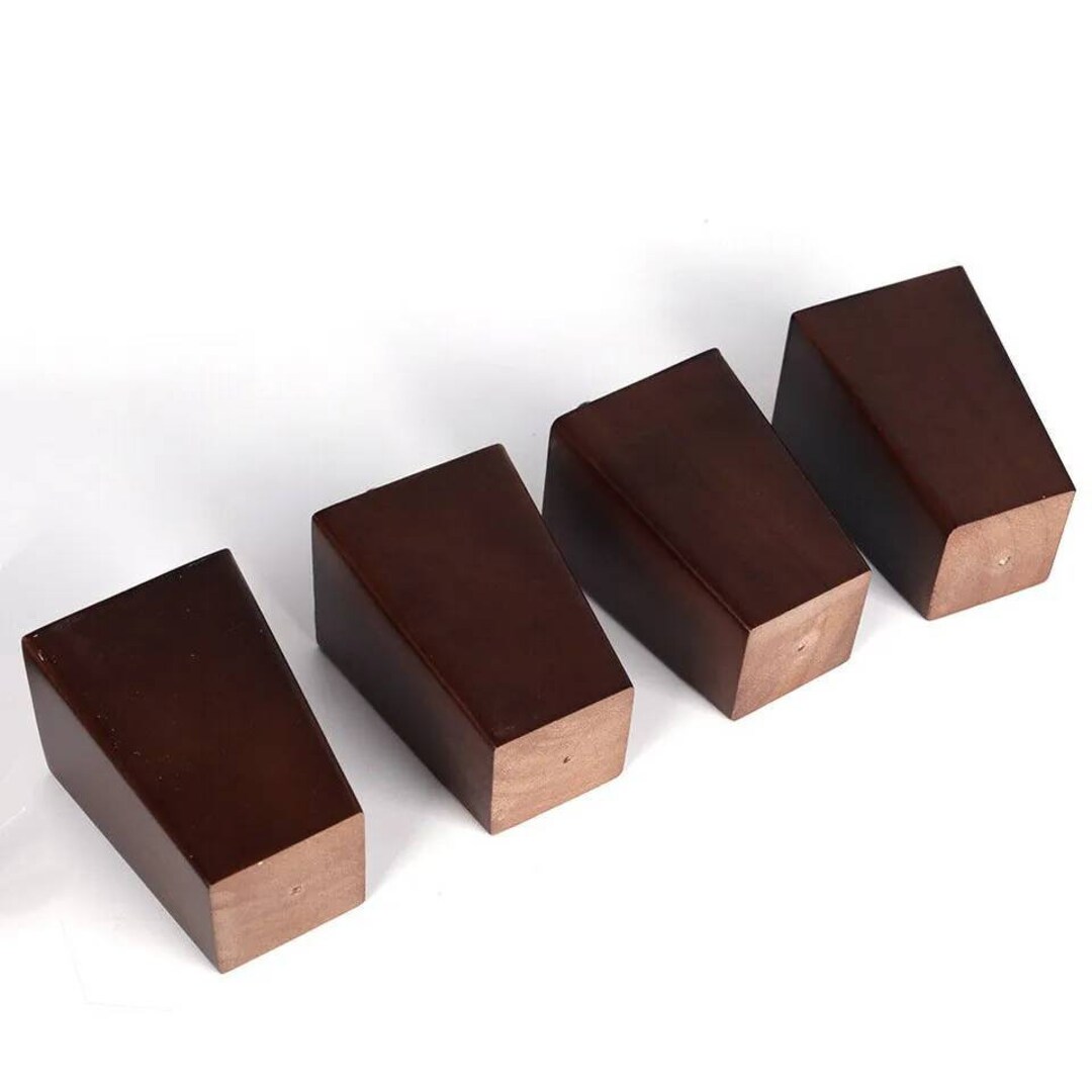 4 Brown Wooden Rectangular Furniture Legs in 8cm 10cm 12cm 15cm 20cm ...