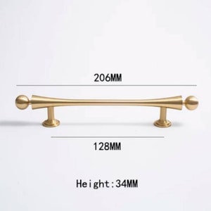 Scroll Shaped Cabinet Bar Handle With Ball End Design / Brass Cabinet ...