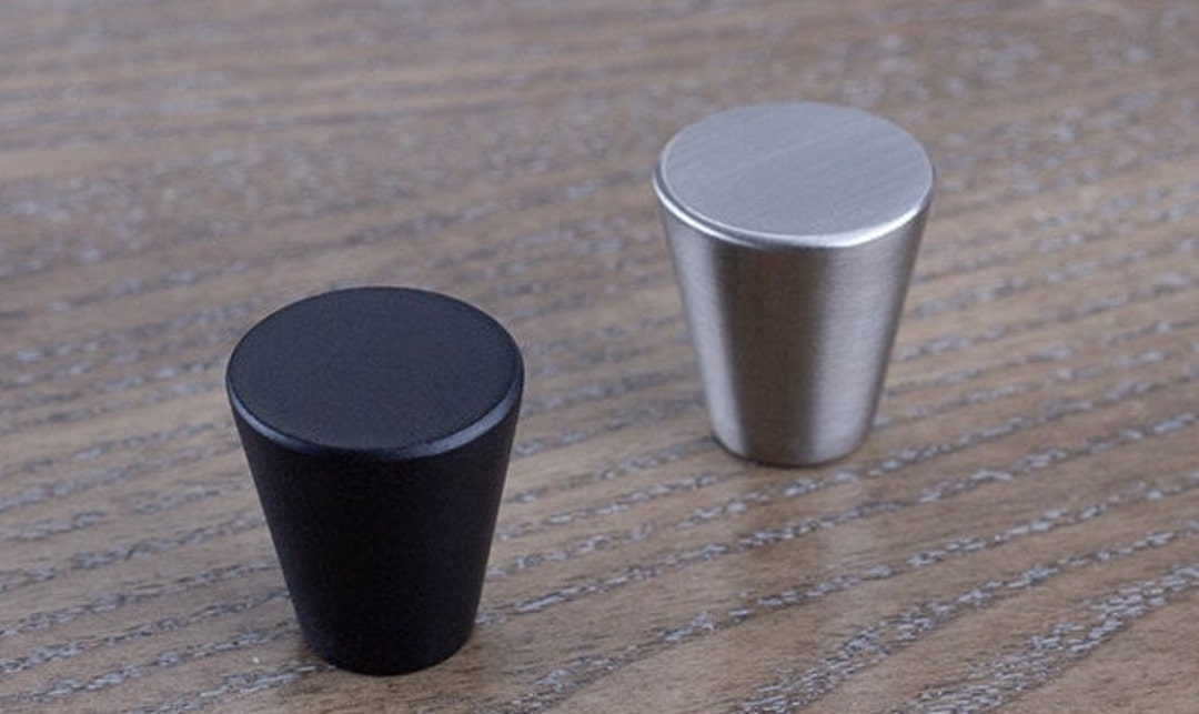 Classic Cone Shaped Silver or Black Nickel Drawer Handle/cone Cabinet ...