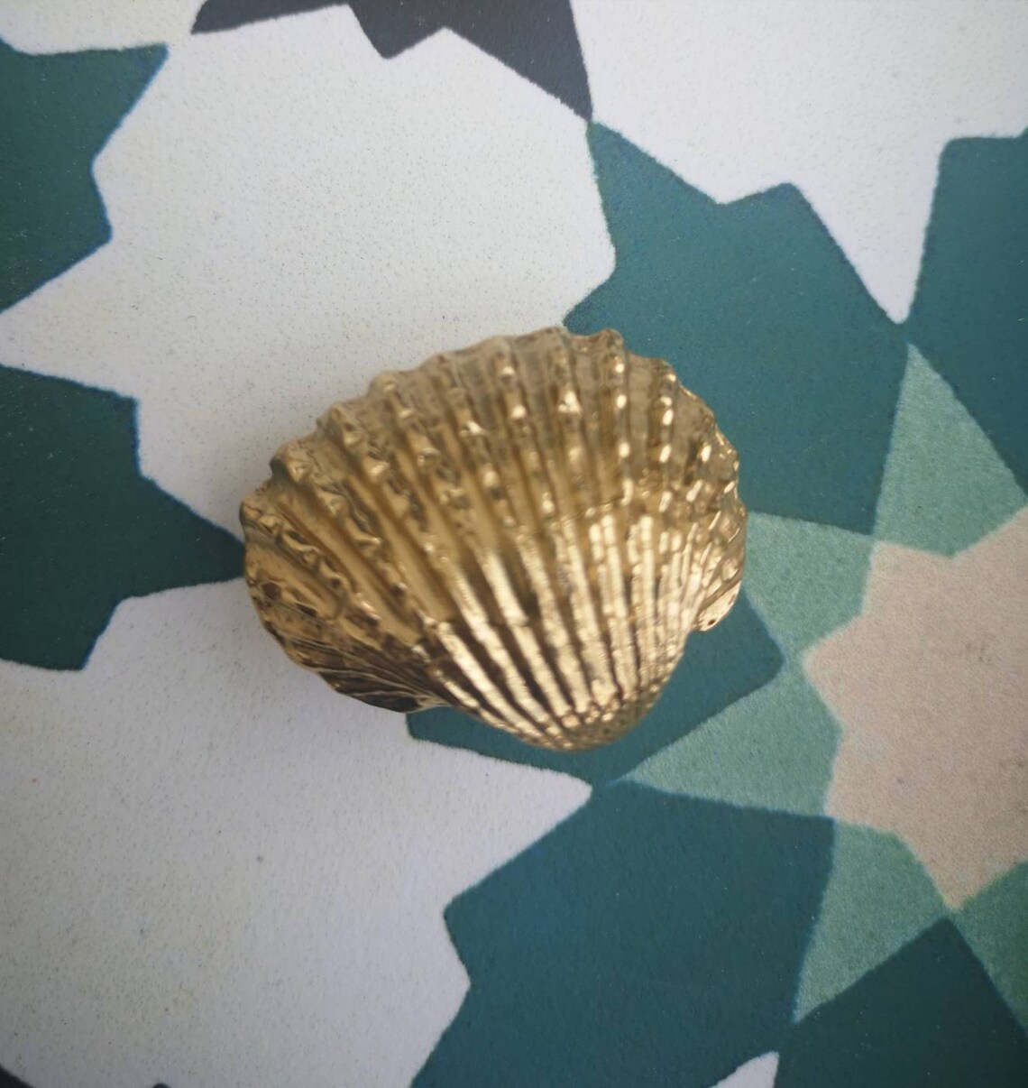 Solid Brass Realistic Sea Shell Drawer Handle/gold Clam Shell | Etsy