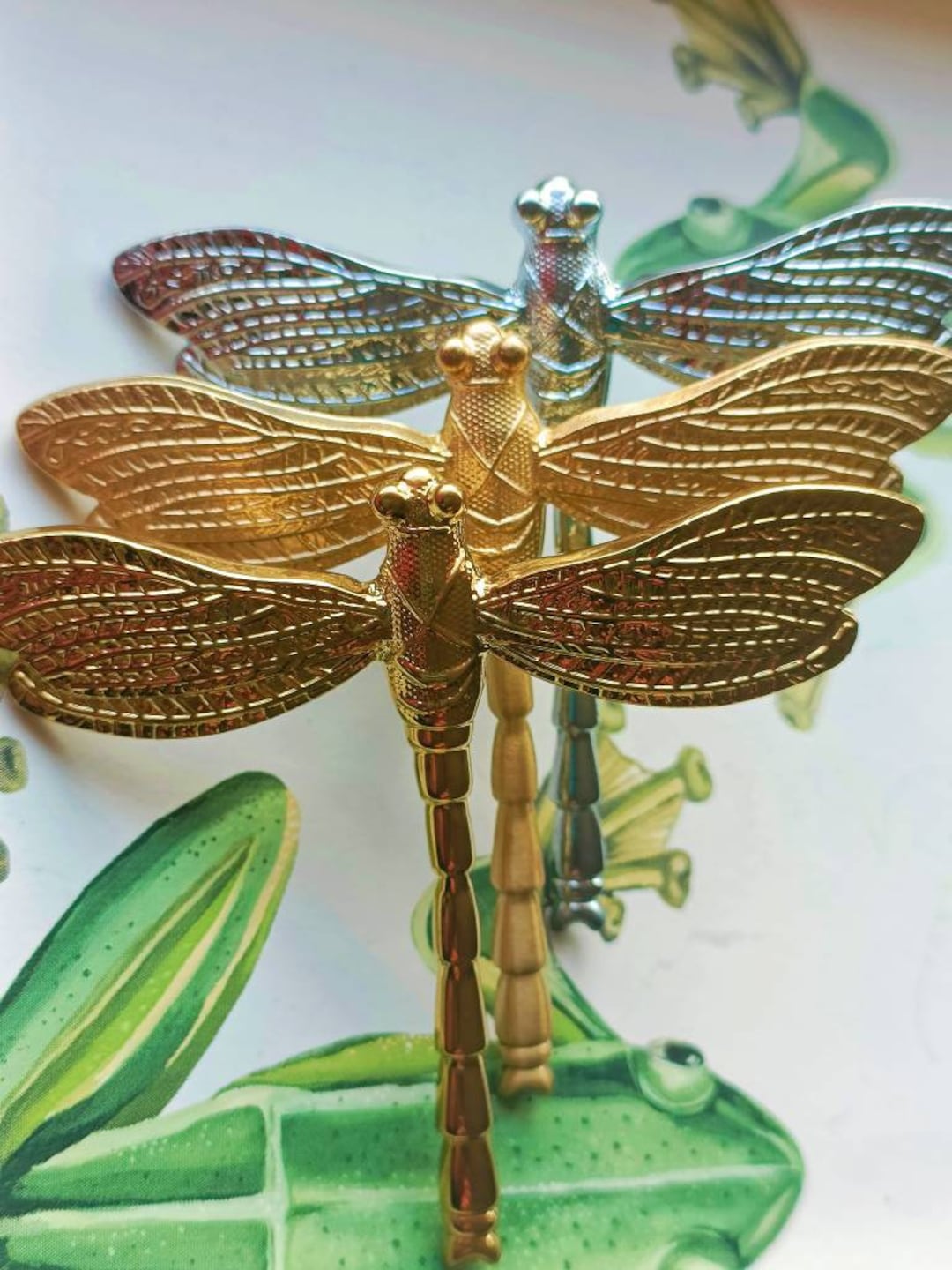 Brass Dragonfly Cabinet Pull/dragon Fly Drawer Knob/dragonfly Drawer Handle/brass Furniture ...