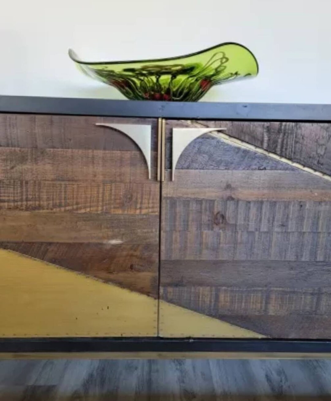 Gold Curved Triangle Cabinet Pull/geometric Drawer Handle/flush Finish ...