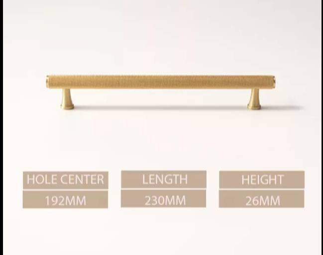 Plain Gold Brass Knurled Texture Cabinet Bar Handle/brass - Etsy UK