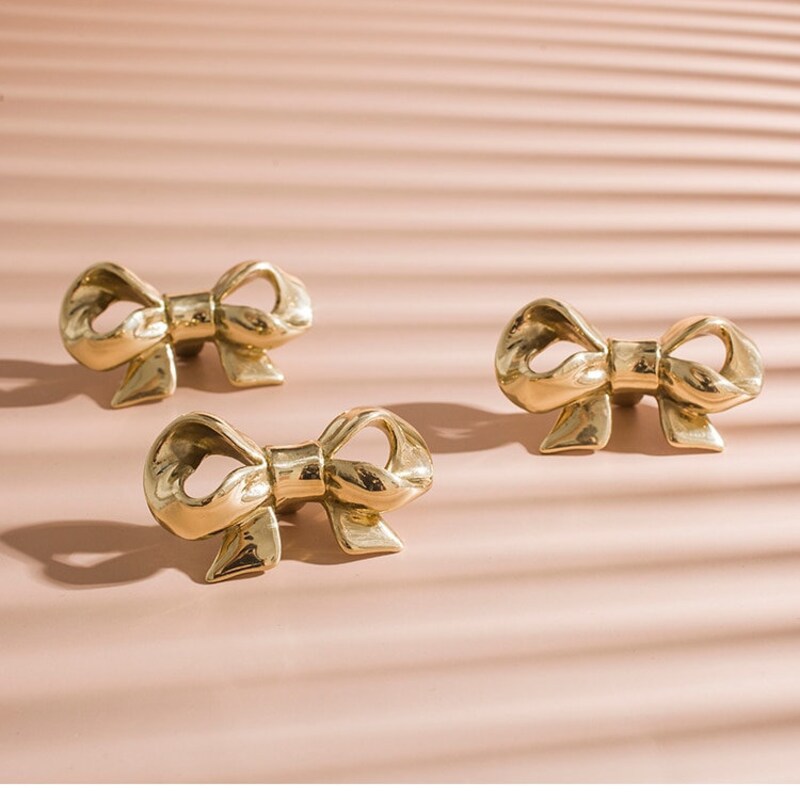 Gold Bow Knobs - Etsy