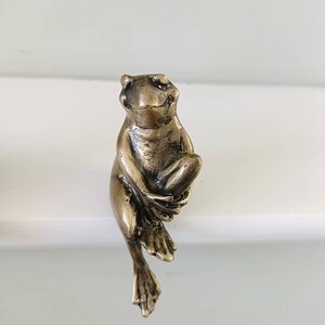 Aged Brass Frog Shaped Door Knob/frog Drawer Pull/bronze Wardrobe Door Handle/novelty Drawer ...