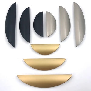Curved Lip Gold Silver or Black Cabinet Pull/lip Drawer Pull/hidden ...