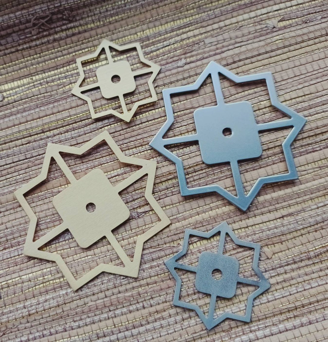 Star Shaped Geometric Pattern Backplate for Drawer Handles/gold or ...