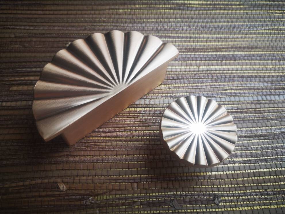 Matte Gold Sun Ray Design Cabinet Pull/art Deco Drawer - Etsy