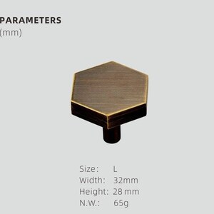 Gold, Black or Bronze Hexagonal Drawer Handle/brass Geometric Cabinet ...