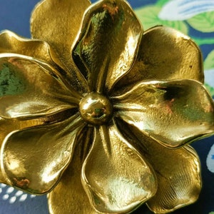 Beautiful Gold Brass Camelia Flower Cabinet Handle/brass Flower Shaped Drawer Pull/gold Brass ...