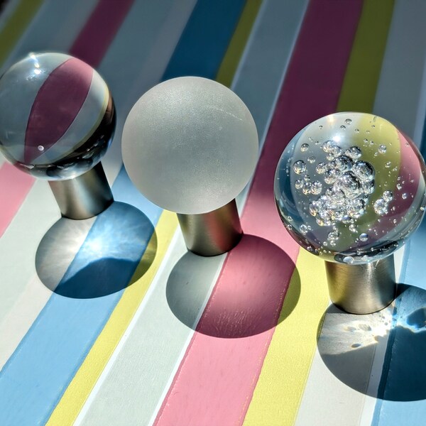 Frosted Glass Door Knobs - Etsy