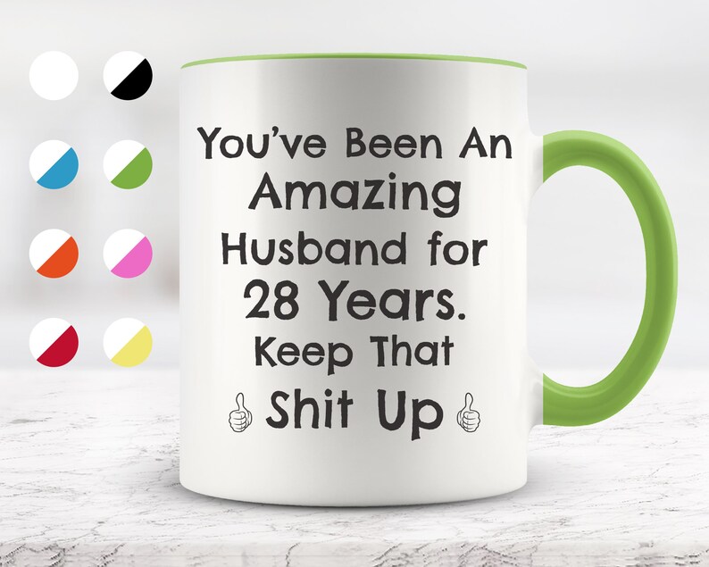 28 Year Anniversary 28th Wedding Anniversary Mug Gift for - Etsy