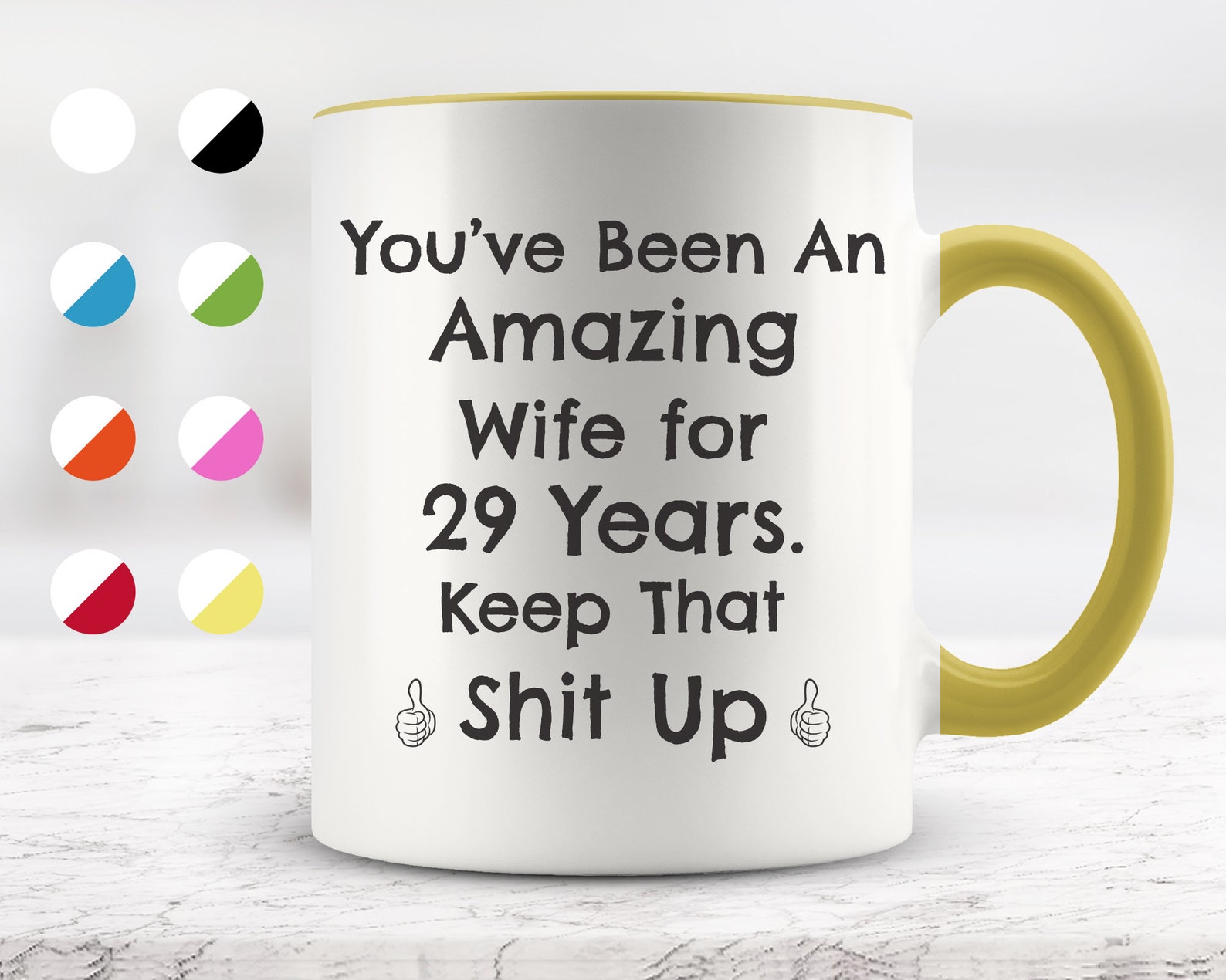 29 Year Anniversary 29th Wedding Anniversary Mug Gift for - Etsy UK