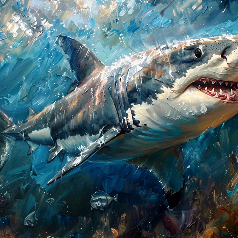 Colorful Sharks - Etsy