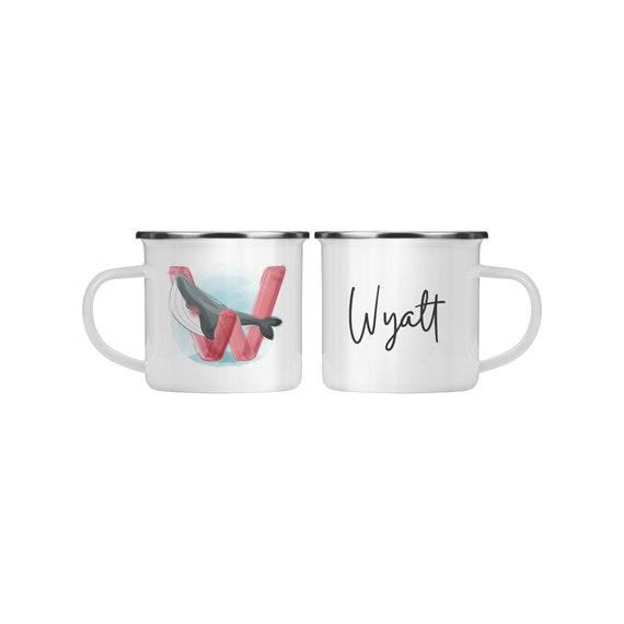 Home & Living Whale mug Cute Custom Kids Mug Cute Alphabet Mug ...