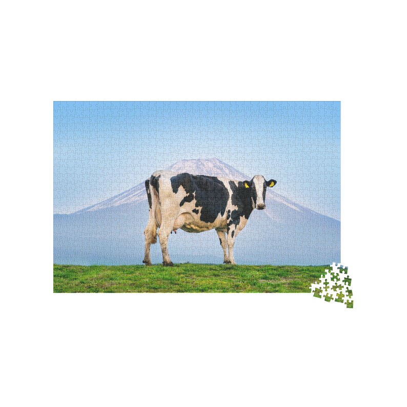 1000 Piece Jigsaw Puzzle for Adults : Cows Standing Green - Etsy
