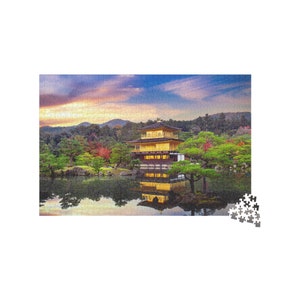 1,000 Piece Jigsaw Puzzle for Adults : Golden Pavilion Kinkakuji Temple ...