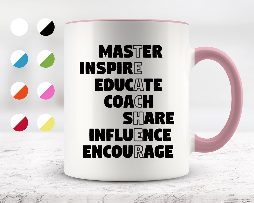 Teacher Acronym Mug, Funny Mugs, Friend Gifts, Colleague Mug, Companion ...
