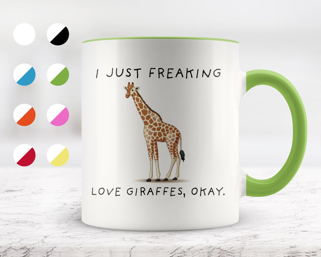 I Just Freaking Love Giraffes, Okay Mug, Giraffe Mug, Giraffe Gifts ...