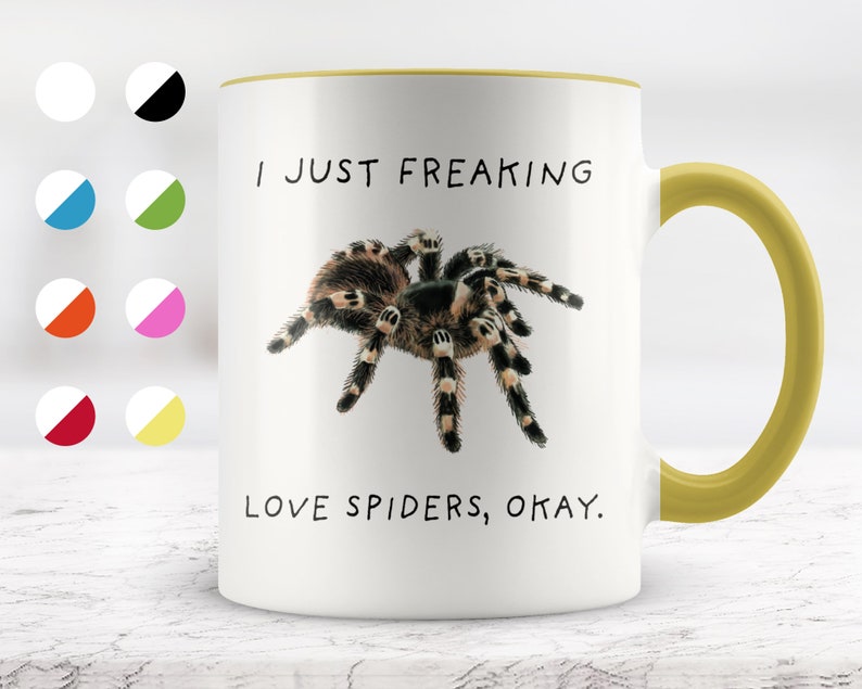 I Just Freaking Love Spiders Okay Mug Spider Mug Spider - Etsy