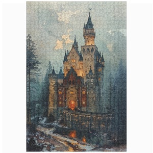 1,000 Piece Jigsaw Puzzle for Adults: Castle A Vintage Painting Pz 140 ...