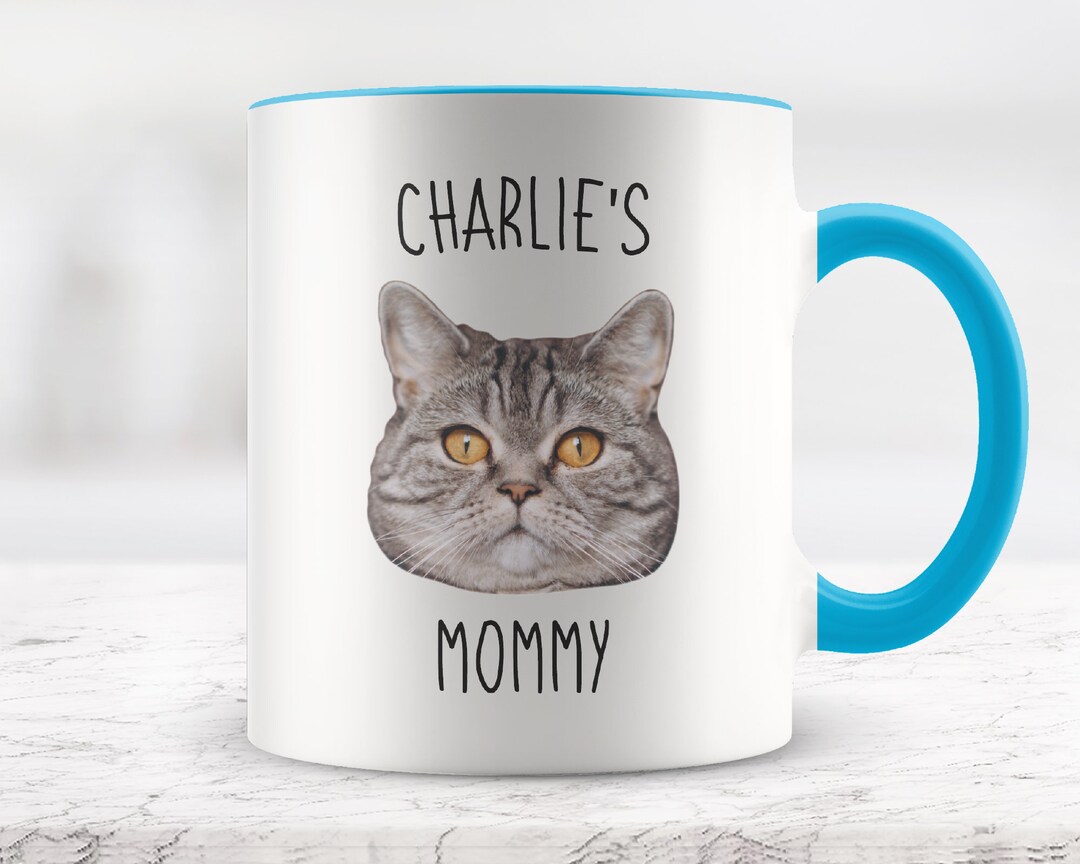 Personalized Cat Mug /cat Face Mug / Custom Cat Mug / Cat Mom Mug / Cat ...