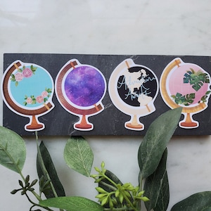 Planet Earth World Globe Vinyl Decal Sticker - Etsy