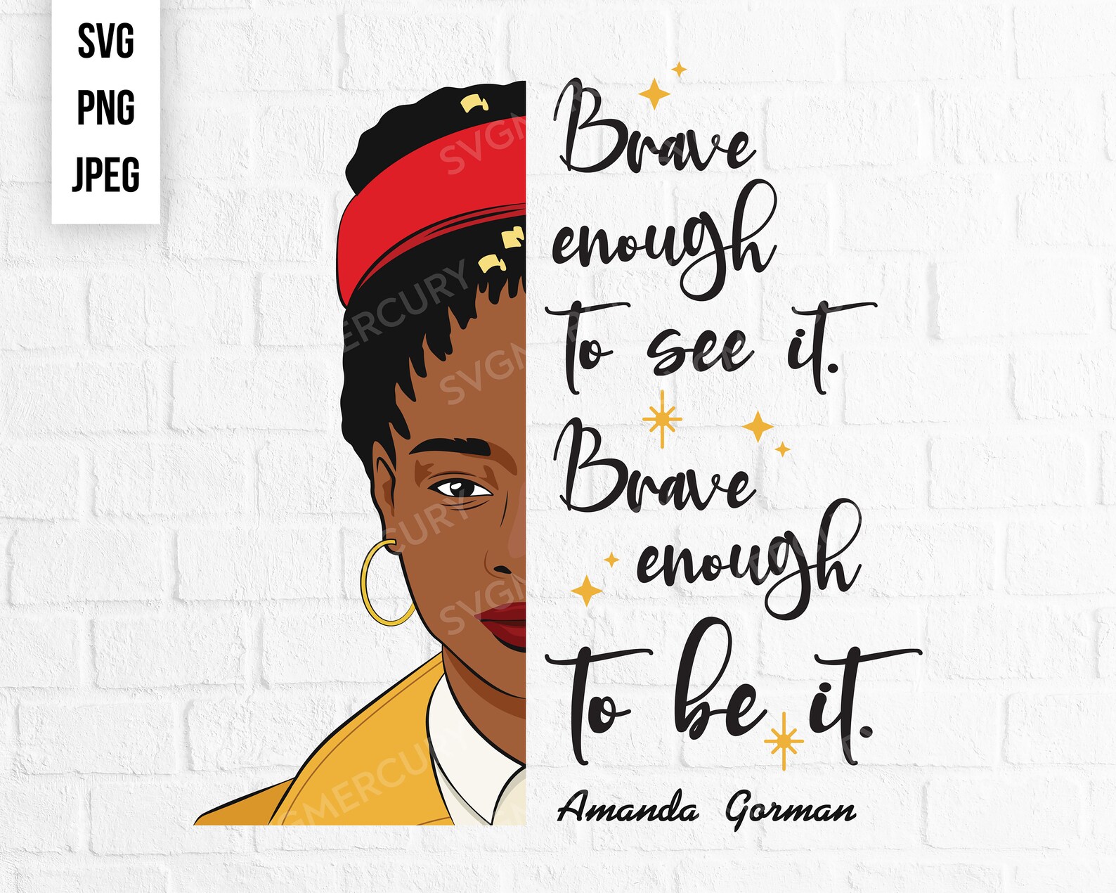 Amanda Gorman Svg Vice President Bundle SVG PNG and JPEG | Etsy