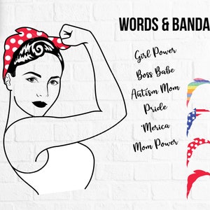 Rosie the Riveter Svg, Rosie With Bandana Bundle Svg, SVG PNG and EPS ...