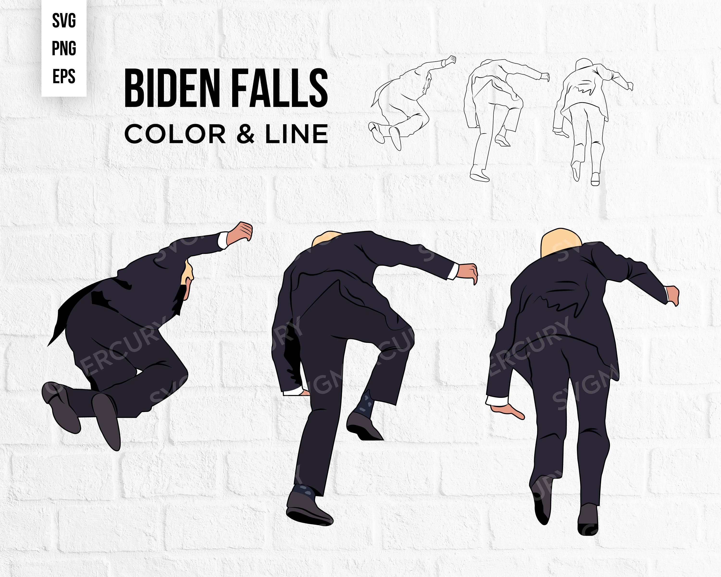 Biden fällt Svg Joe Biden Bundle Svg fällt 3 mal nach oben | Etsy