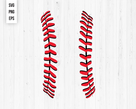 Layered Baseball Stitches Svg Svg PNG and EPS Clipart Design | Etsy