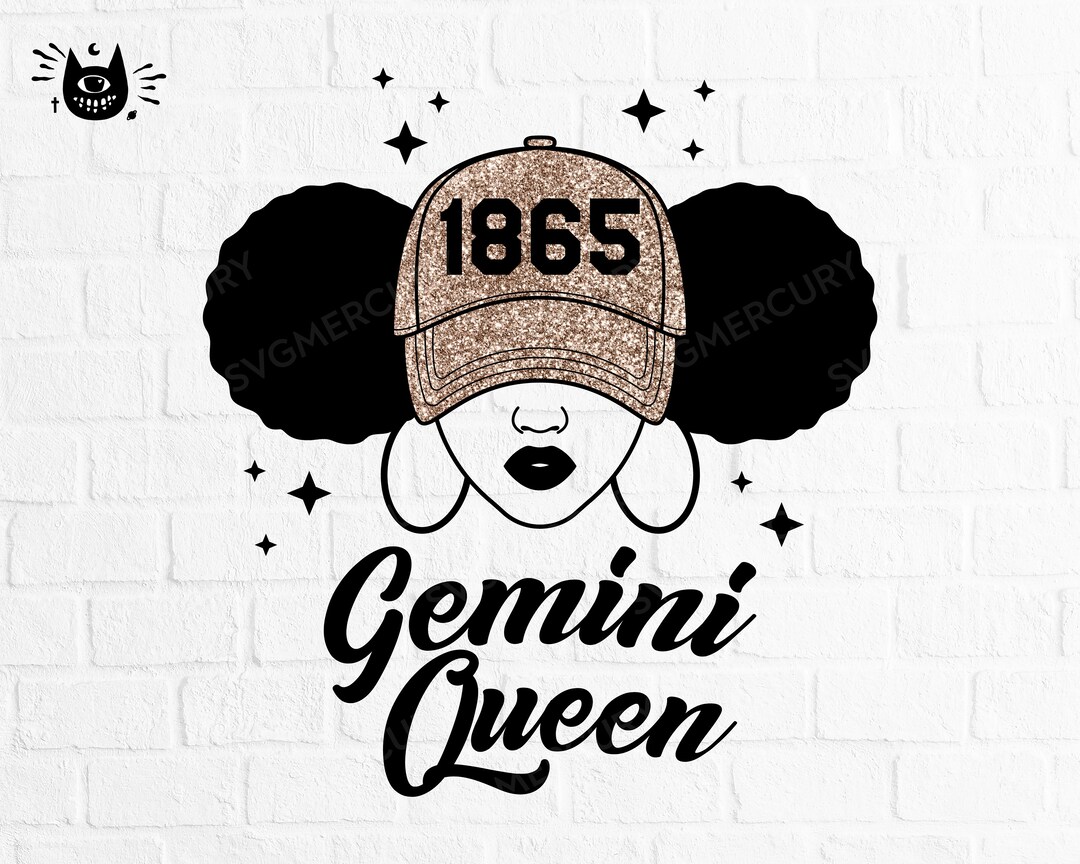 Gemini Queen Svg, Personalized Birth Year Svg, Svg PNG and EPS, Clipart ...