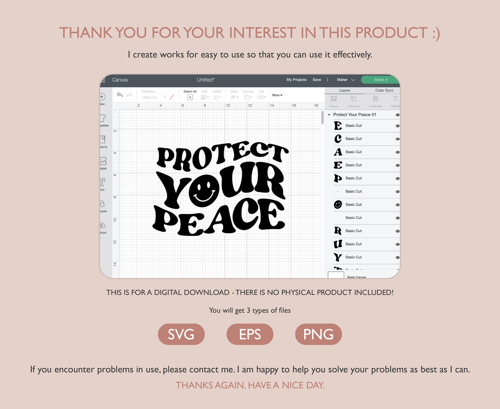 Protect Your Peace Svg, SVG PNG and EPS, Clipart Design Element, Cricut ...