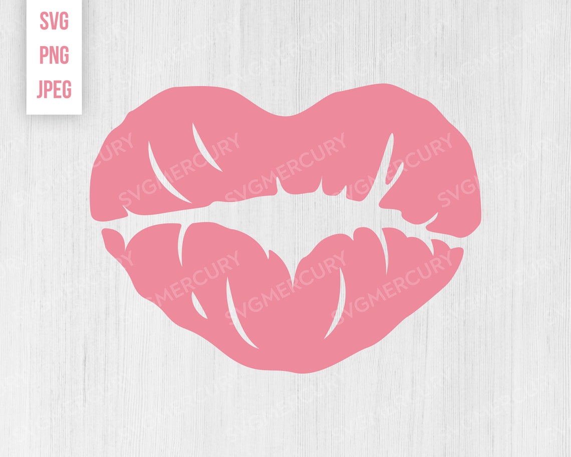 Kiss Lips Heart Svg SVG PNG and JPEG Clipart Design - Etsy