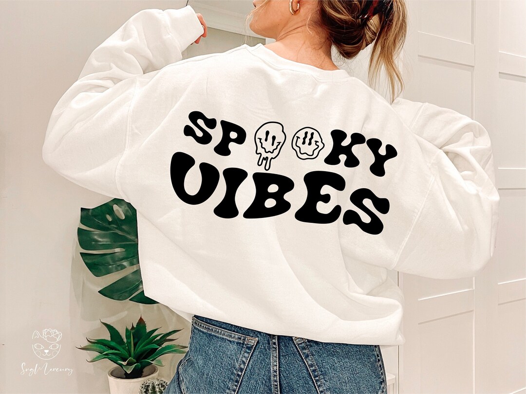 Spooky Vibes Svg, Melted Smiley, SVG PNG and EPS, Clipart Design ...