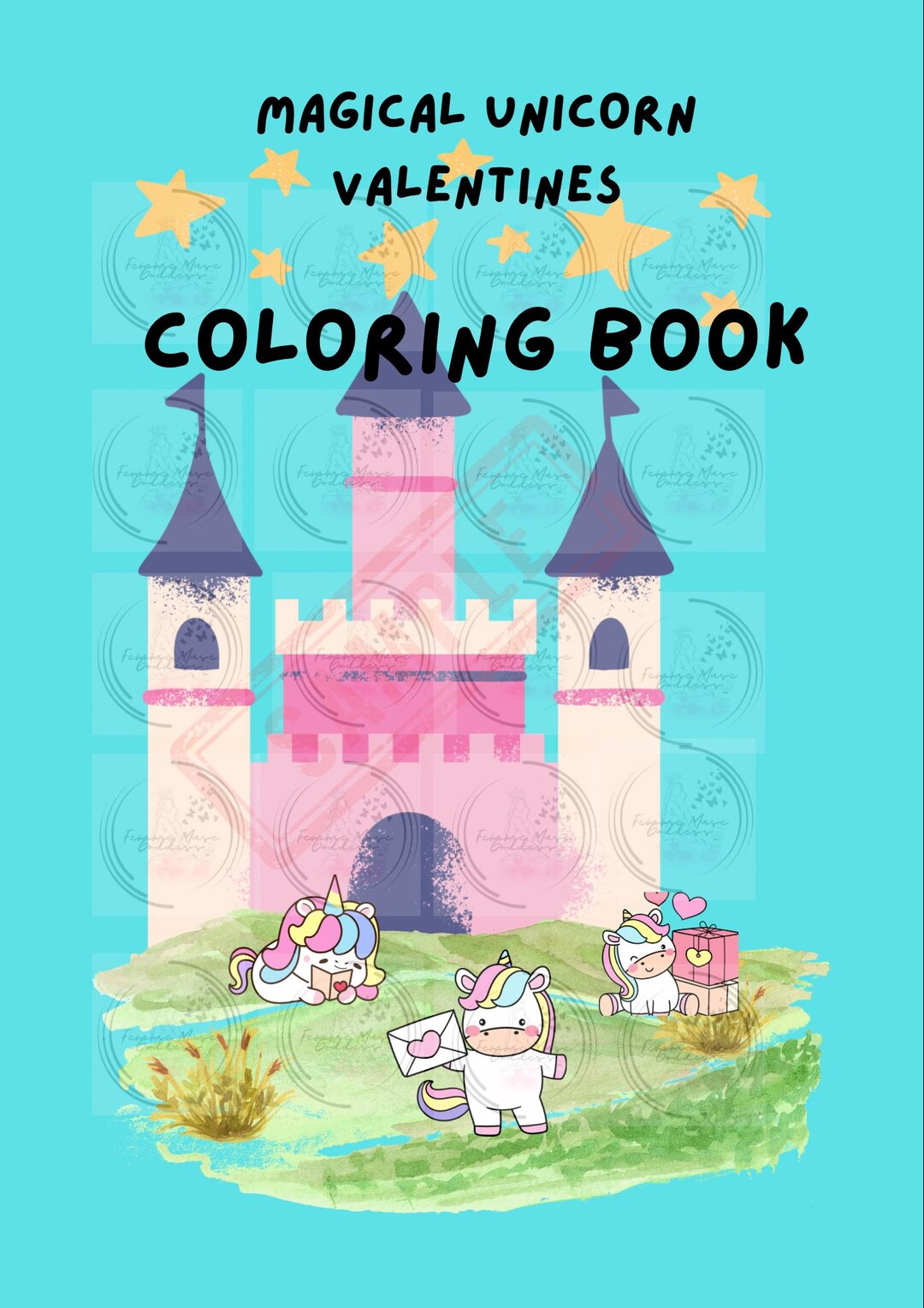 Magical Unicorn Valentines Day: Coloring Book for Kids Printables - Etsy